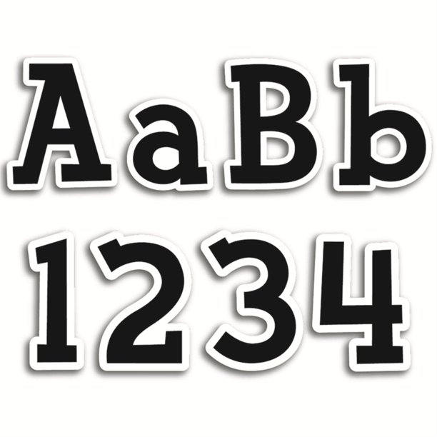 FANCY BLACK 4" DESIGNER LETTERS - Walmart.com