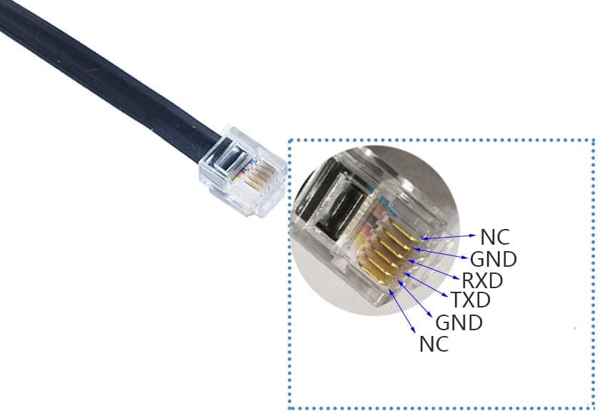 DSD TECH SH-RJ12A USB to RJ12 6P4C RS232 Serial Cable with FTDI Chip ...