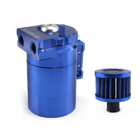 Oil Catch Can Tank with Breather Tank Reservoir Filter Baffled Aluminum ...