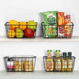 5 Pack Stackable Wire Baskets, Metal Cabinet Organizer for Office ...