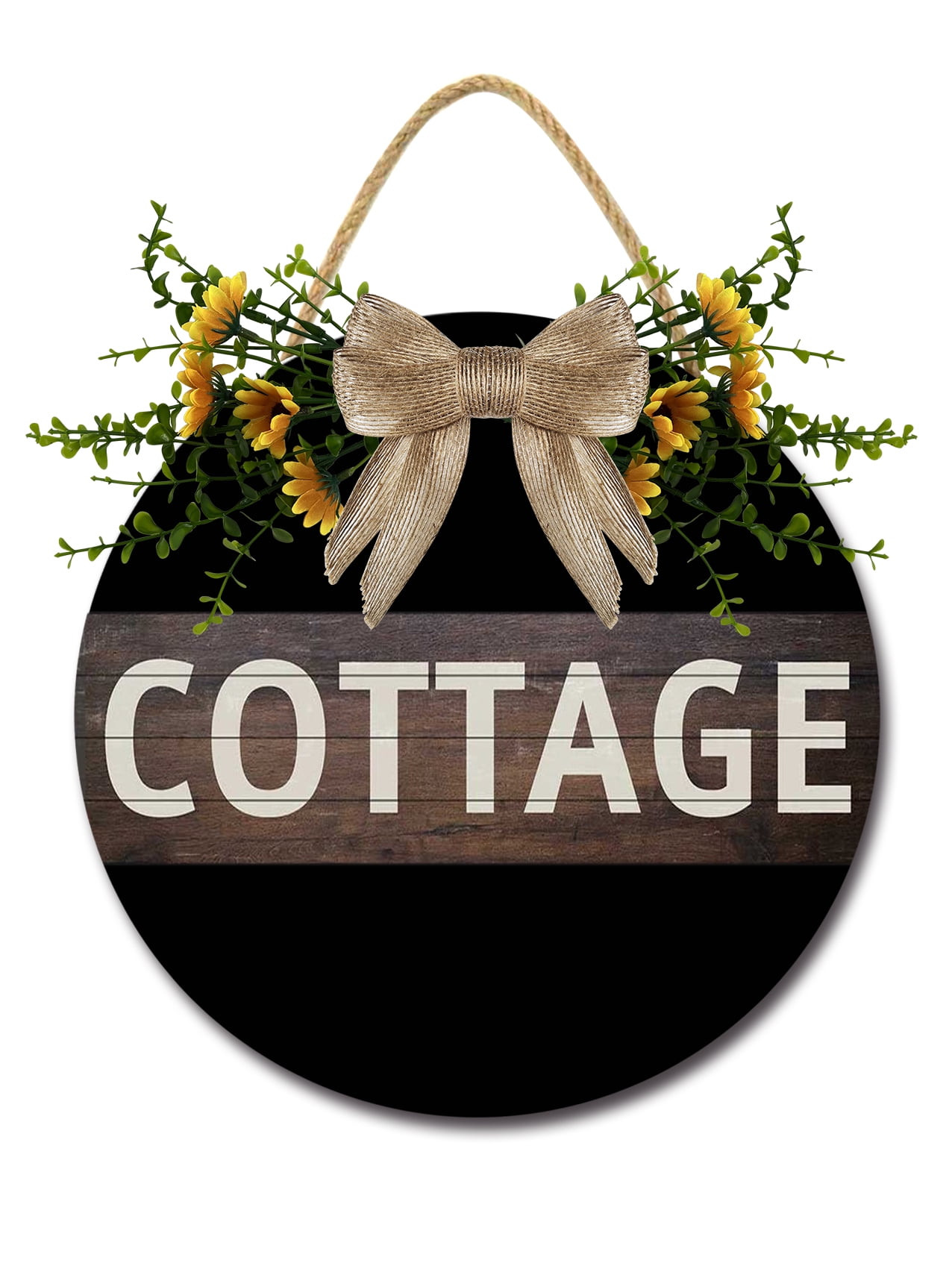 Front Door Porch Decorations Cottage Door Hanging Sign 12 inch Wooden ...