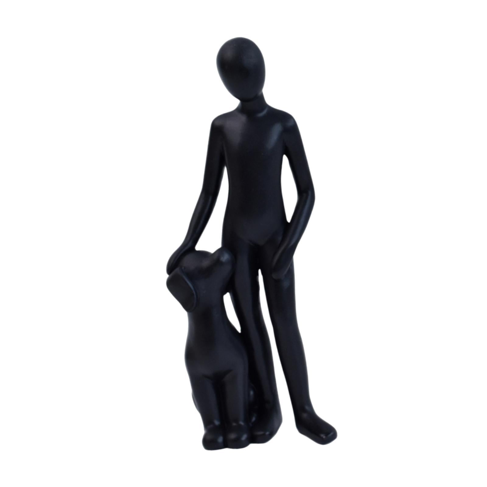 GROWTH TANK Statue d'Homme avec Chien Ornement Polyvalent pour Cadeau ...