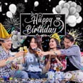 7x5ft Birthday Backdrop Glitter Balloon Happy Birthday Background ...
