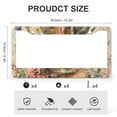 2 Pieces Brown Bunny with Flowers License Plate Frame Spring Rabbit ...