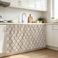 Beige Morocco Pattern Cabinet Curtains for Shelves, Modern Moroccan ...