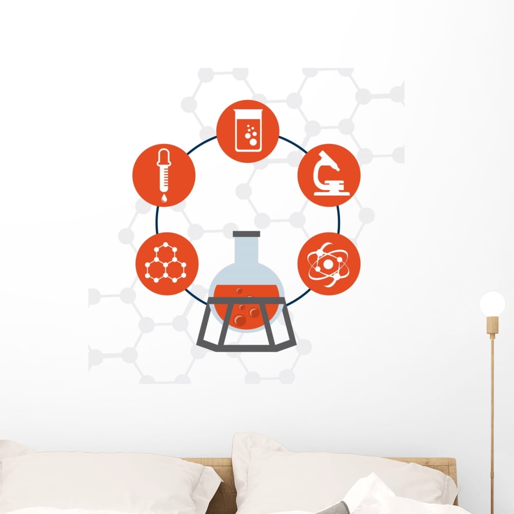 Scientific Laboratory Wall Mural Decal Sticker, Wallmonkeys Peel ...