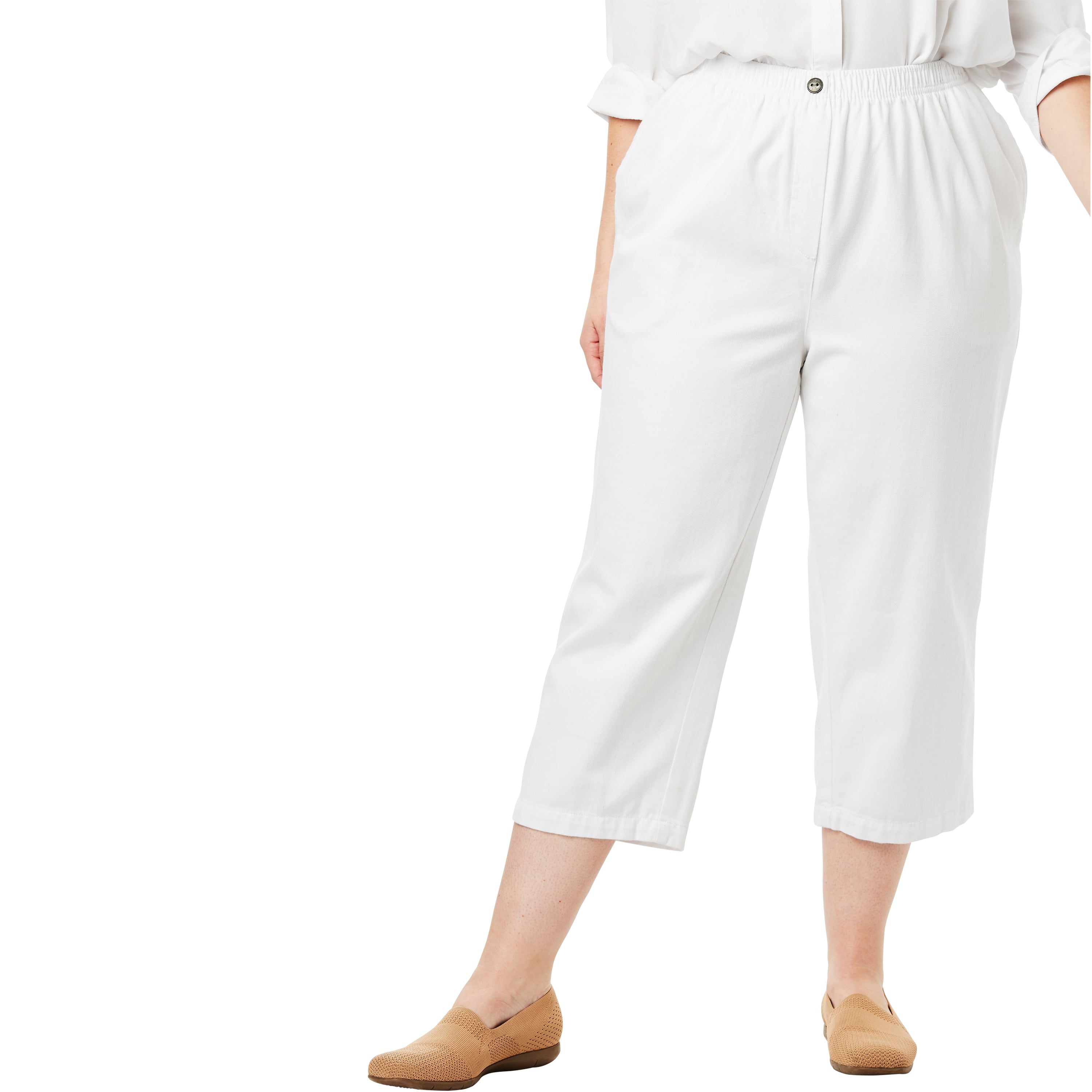 Woman Within Woman Within Womens Plus Size Elastic Waist Cotton