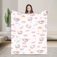 1pc for H-ello K-itt-y Flannel Blanket - Cute Anime Design with For H ...