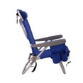 (2 pack) Mainstays Reclining & Lay Flat Backpack Beach Chair, Blue ...