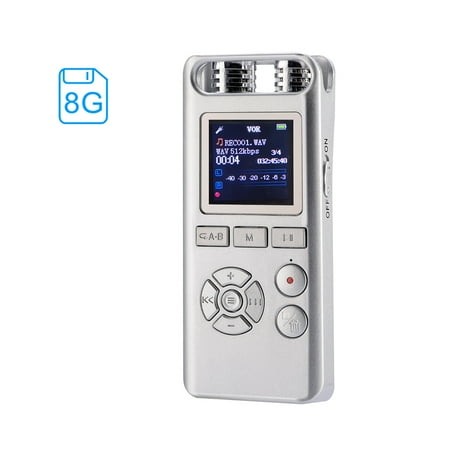 Portable Digital Voice Recorder MP3 Player Dictaphone 8GB Voice ...