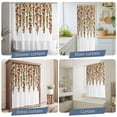Autumn Fallen Leaves Flower Watercolor Shower Curtain Set, Waterproof ...