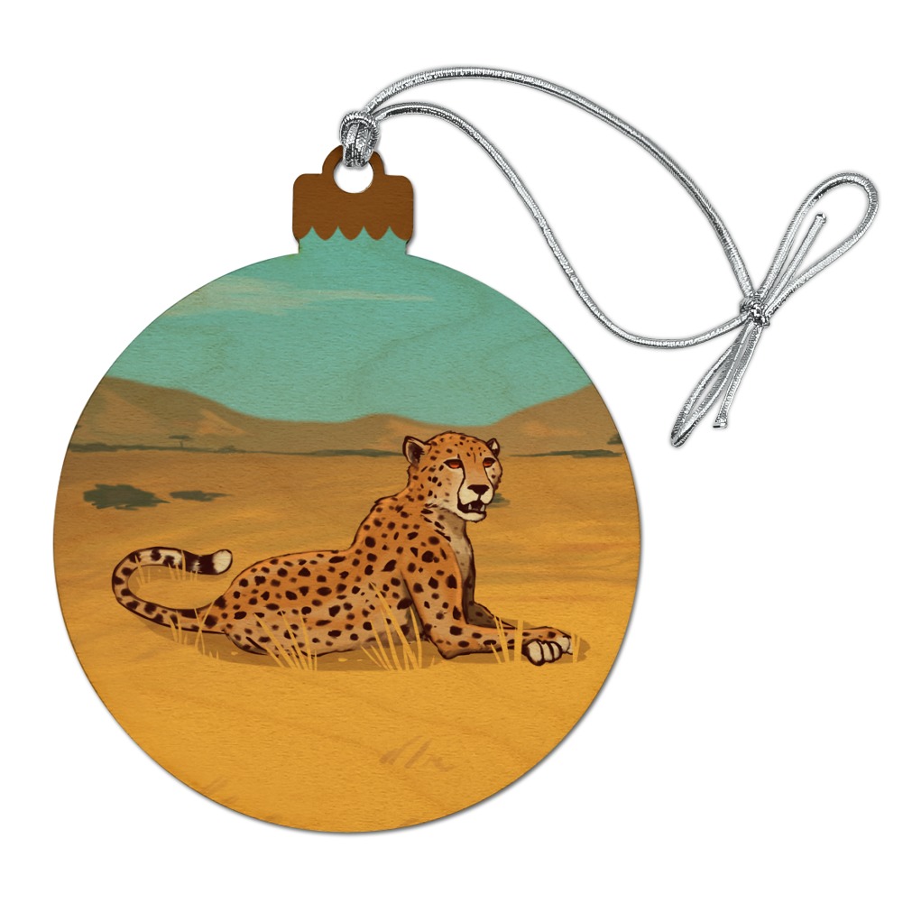 Cheetah Africa Savannah Wood Christmas Tree Holiday Ornament - Walmart.com