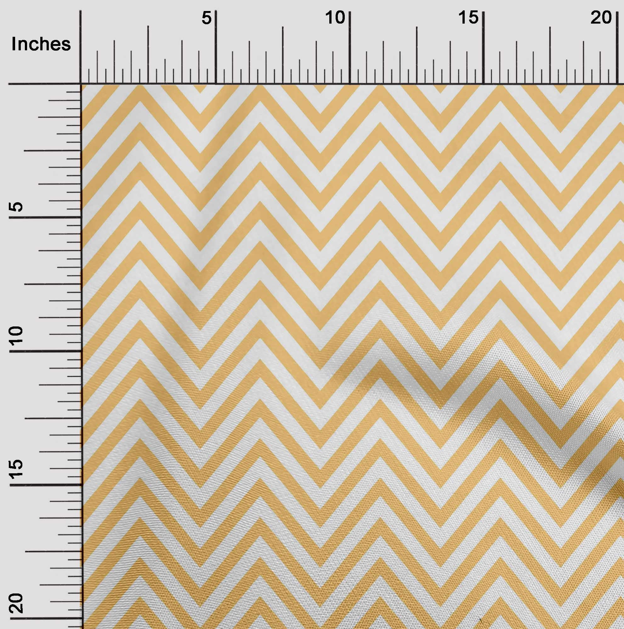 oneOone Organic Cotton Poplin Twill Fabric Chevron Geometric Printed ...