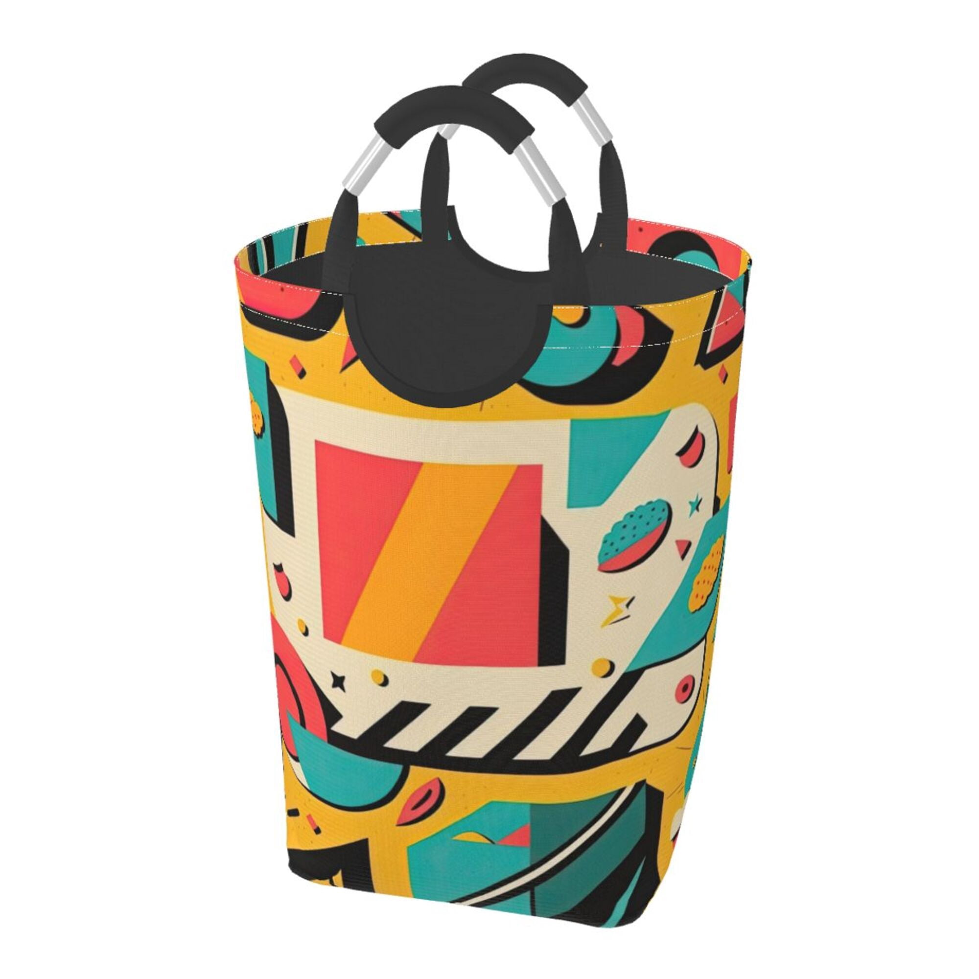 TEQUAN 50L Large Rectangular Laundry Hamper with Aluminum Handles ...