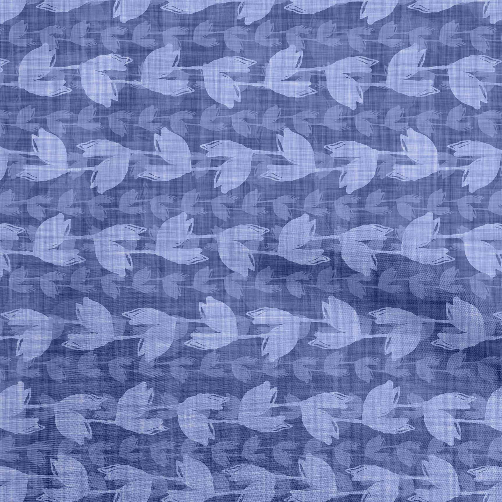 oneOone Cotton Cambric Medium Blue Fabric Asian Block Sewing Material ...