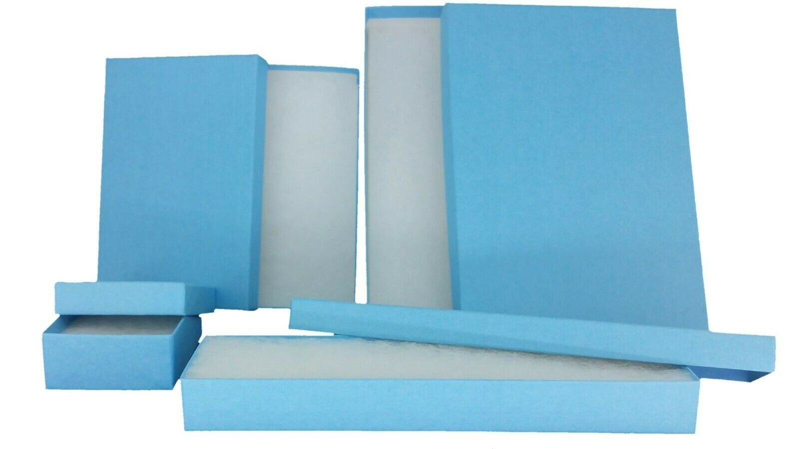 Lot of 50 Light Blue Cotton Filled Jewelry Packaging Gift Boxes ...