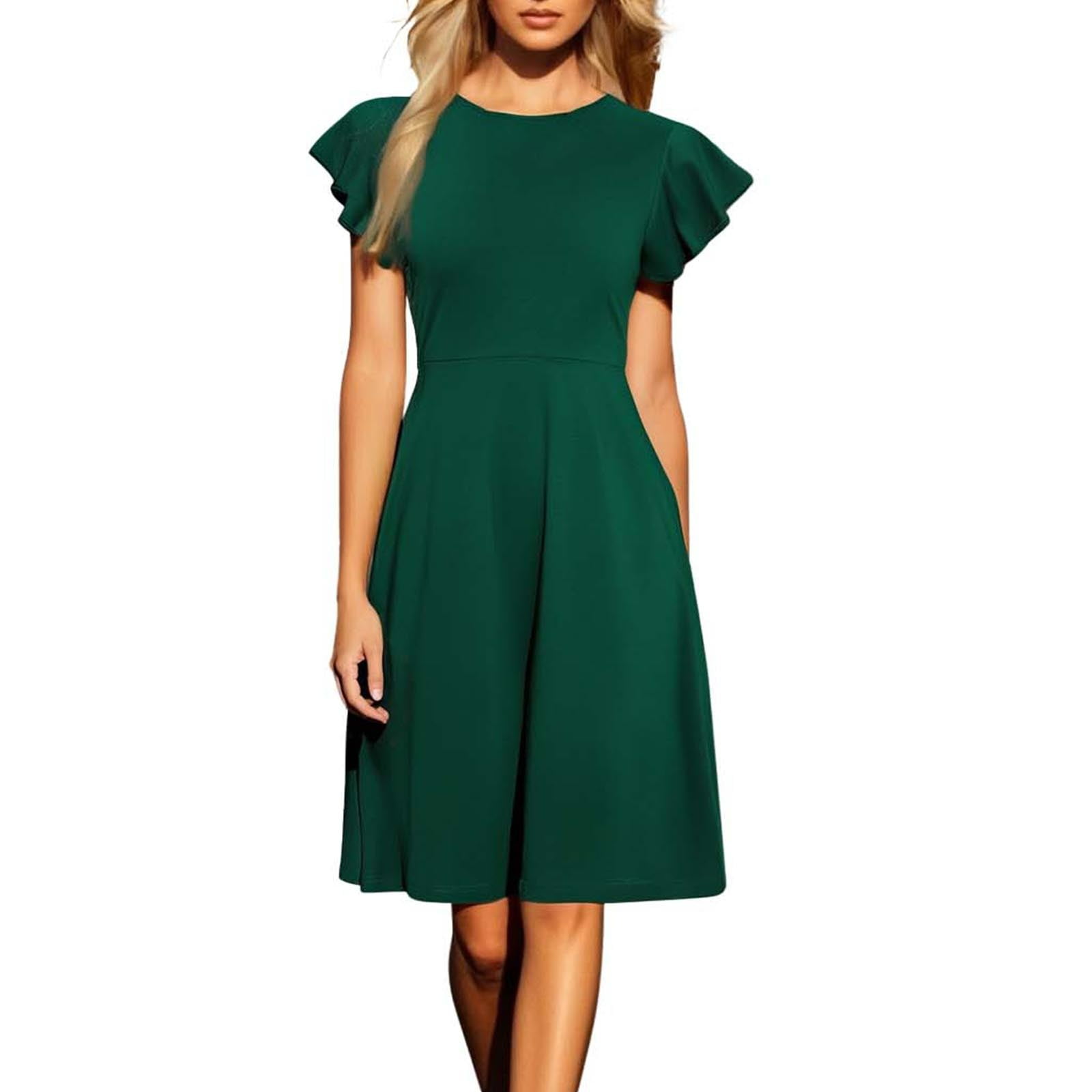 Click here for Uppada Womens Summer Casual T Shirt Dresses Ruffle... prices