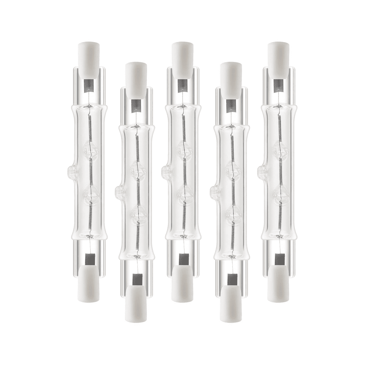 Click here for Geloo 5 Pack R7s 118mm 300w 230v r7s Halogen Linea... prices