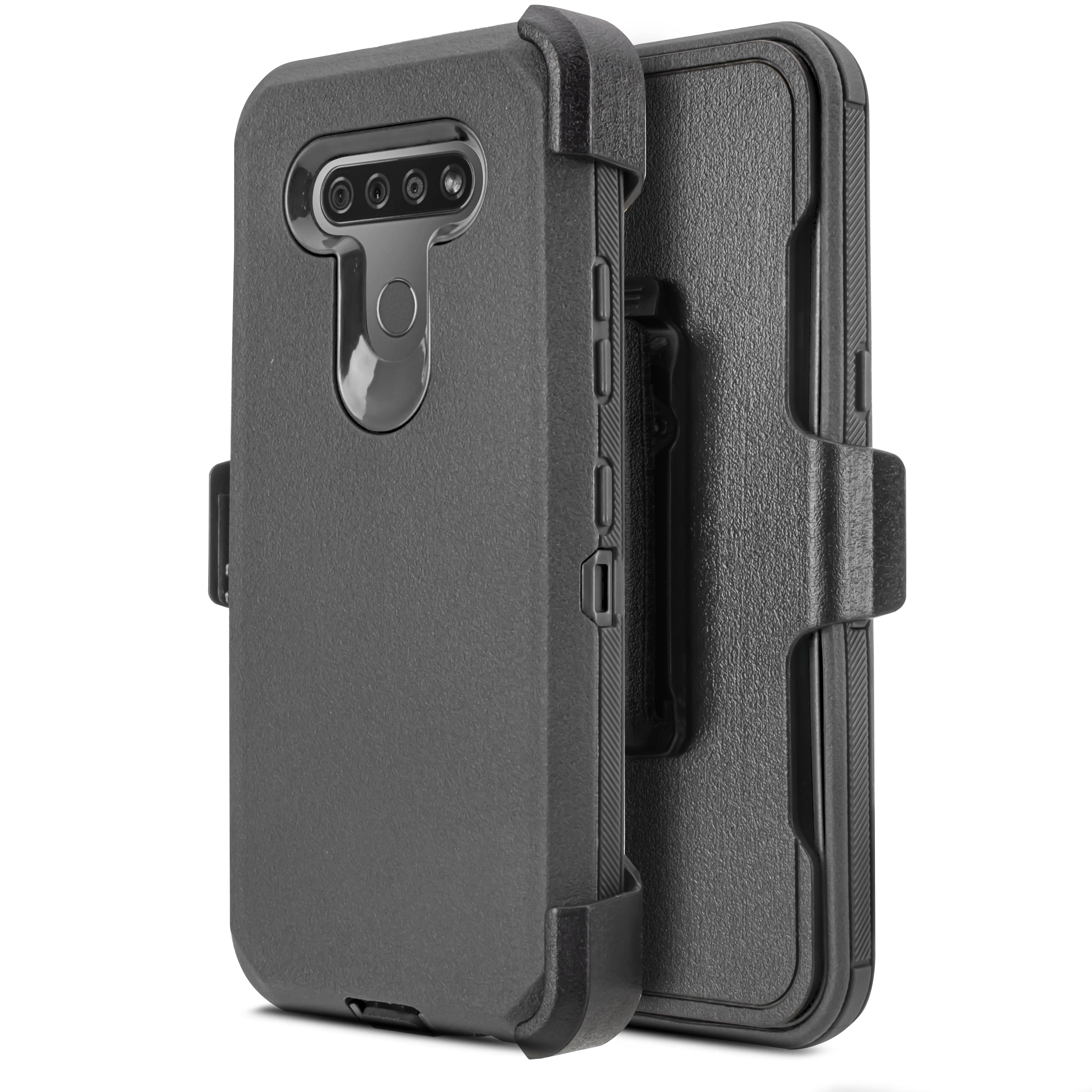 for LG K51 Q51 Phone Case Dual Layer Full-Body Rugged Clear Back Case ...