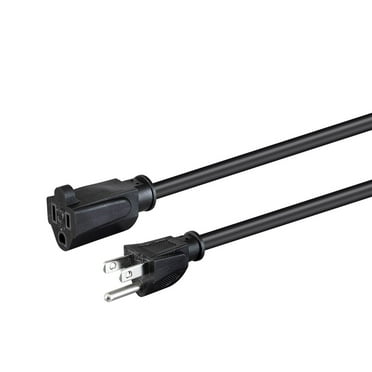 Monoprice 3-Prong Power Cord - 15 Feet - Black | NEMA 5-15P to IEC 60320 C13, 18AWG, 10A, 125V ...