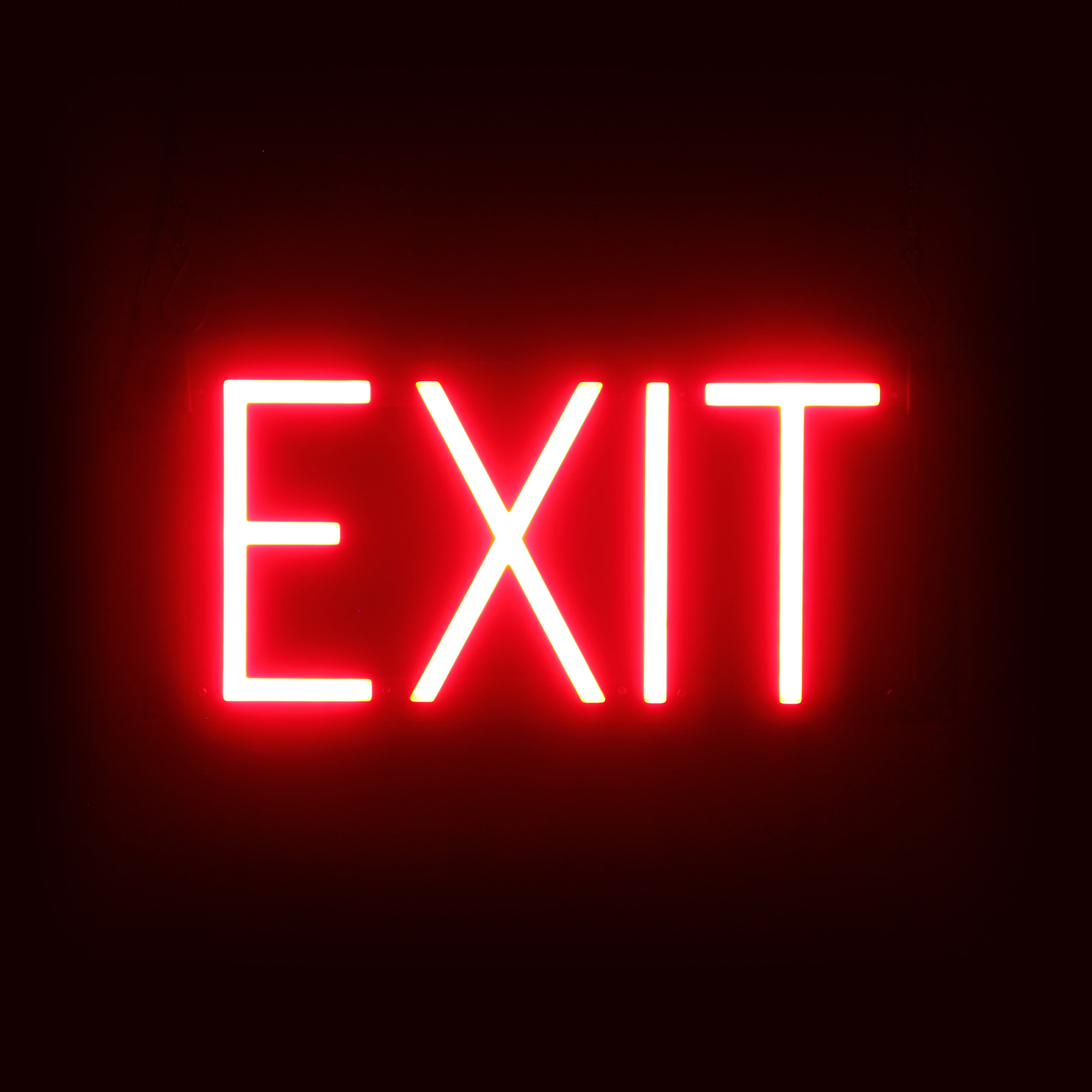 Glow-In-The-Dark Safety Sign, Exit, 12 X 8, Red | Bundle of 10 Each ...