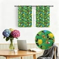 Alien and Pizza Bright Green Pattern Blackout Curtains,Triple Weaved ...