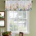 2 Pack Garden Flower Valance for Window Oilpainting Pink Yellow Blue ...