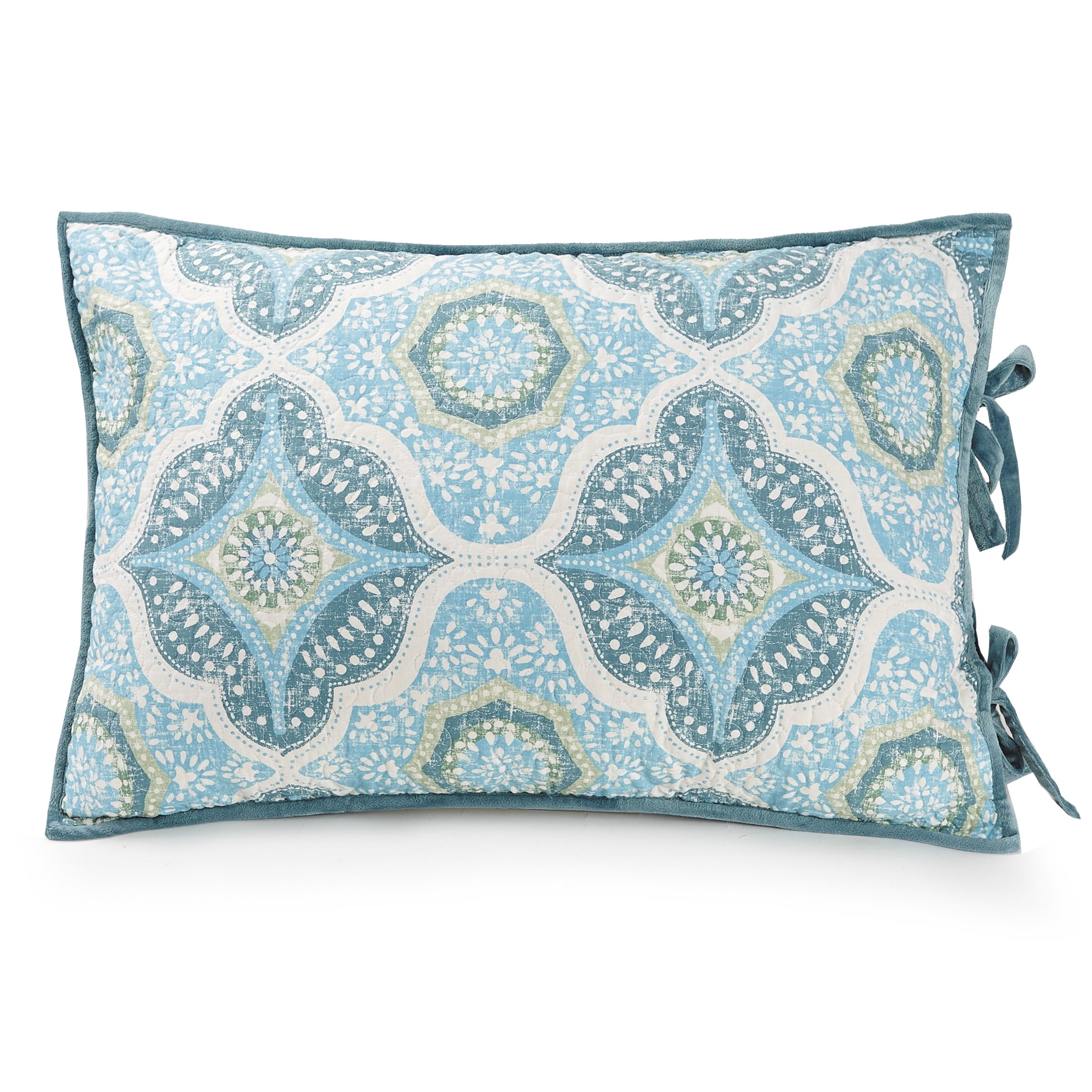 Better Homes & Gardens Aqua Velvet Sham - Walmart.com