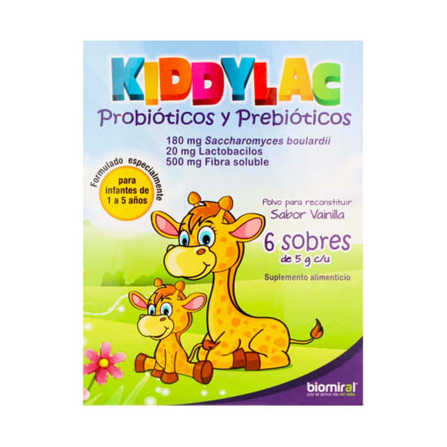 Suplemento Alimenticio Kiddylac Sabor Vainilla 6 sobres multicolor ...