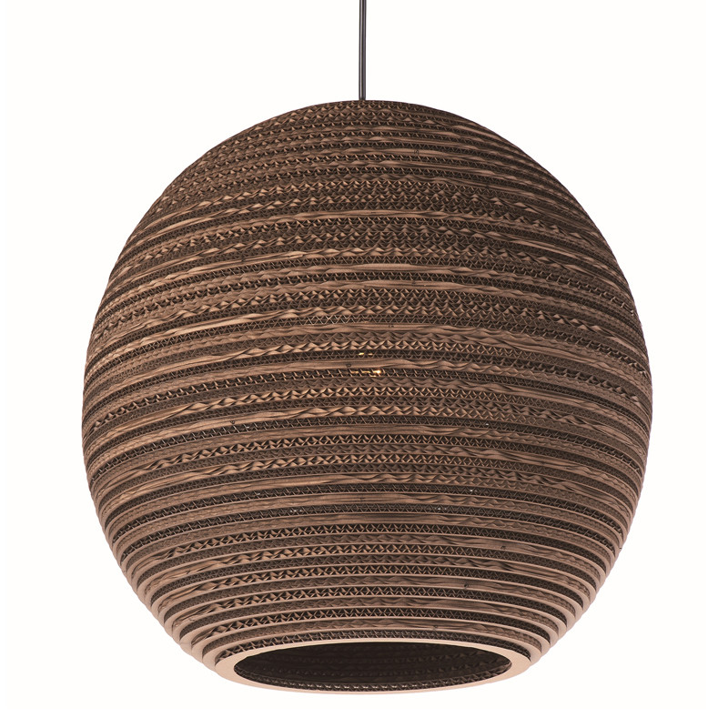 Maxim 9106 Black / Recycled Corrugated Paper Shade Java 18" Recycled ...