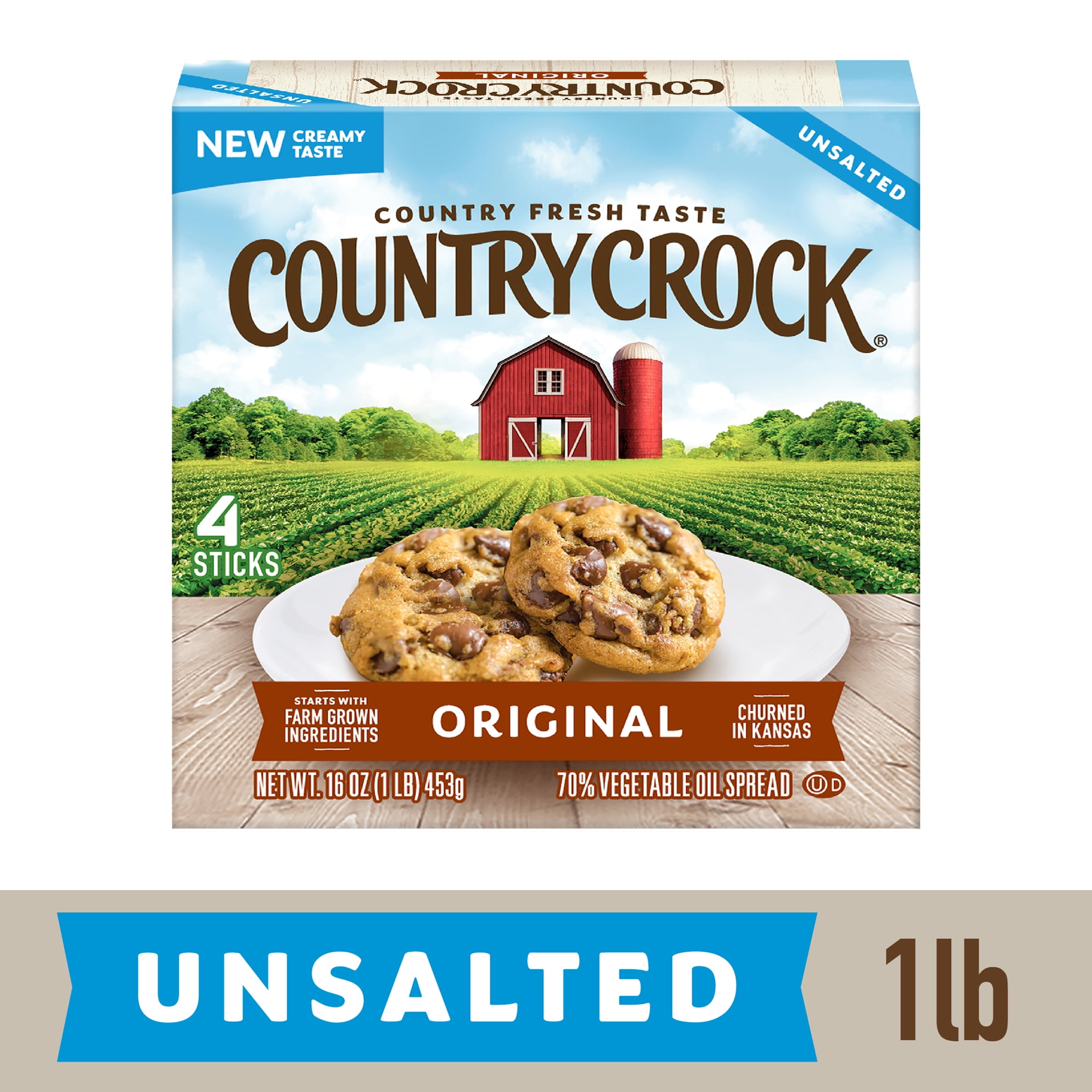 Country Crock Unsalted Baking Sticks Sunflower Oil Butter, 16 Oz ...