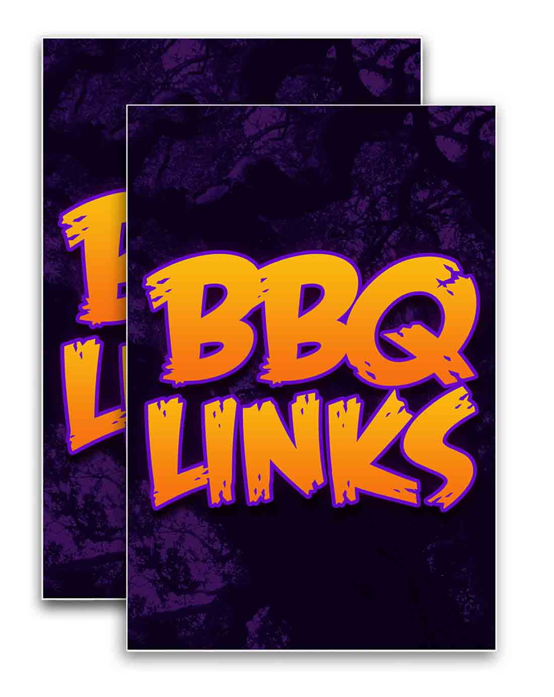 BBQ Links (24" X 36") Vinyl Decal Only (Pack of 2) |Sign|Sticker|Poster ...