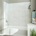 Palisade 25.6in x 14.8in Vinyl Wall Tile Shower Kit in Adobe Drift ...