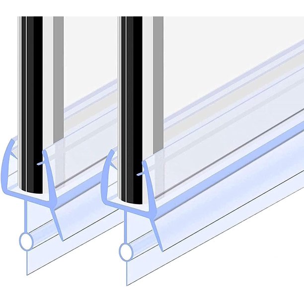 70CM 2PCS One Piece Shower Door Seal for 4-6mm Glass, Folding Barrier ...