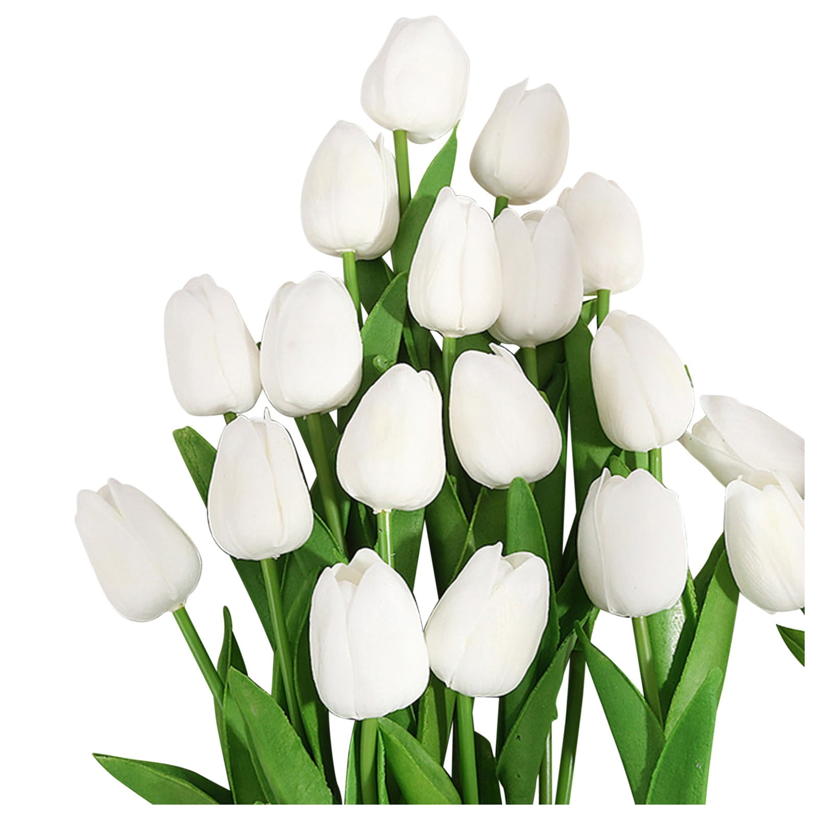 mnjin 10pc artificial flower latex real bridal wedding bouquet home ...