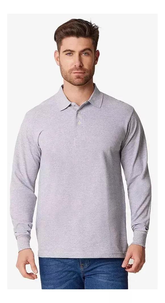 Playera Tipo Polo Manga Larga Marca Optima Para Caballero | Walmart en ...