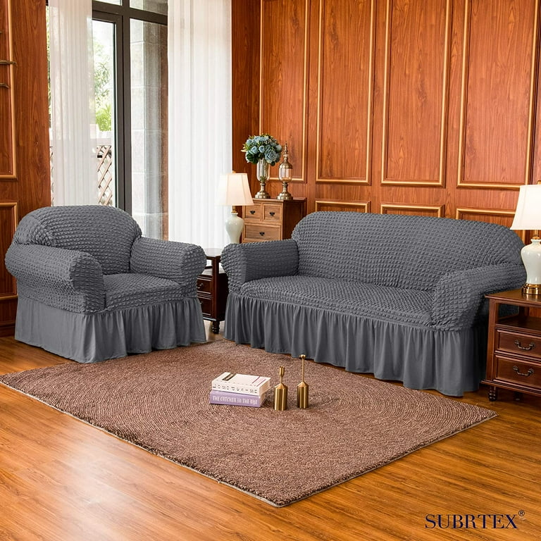 Skirted Sofa And Loveseat | Baci Living Room