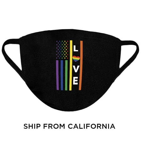 Love LGBT Mask Gay Pride Face Mask Reusable Face Mask Washable Cloth ...