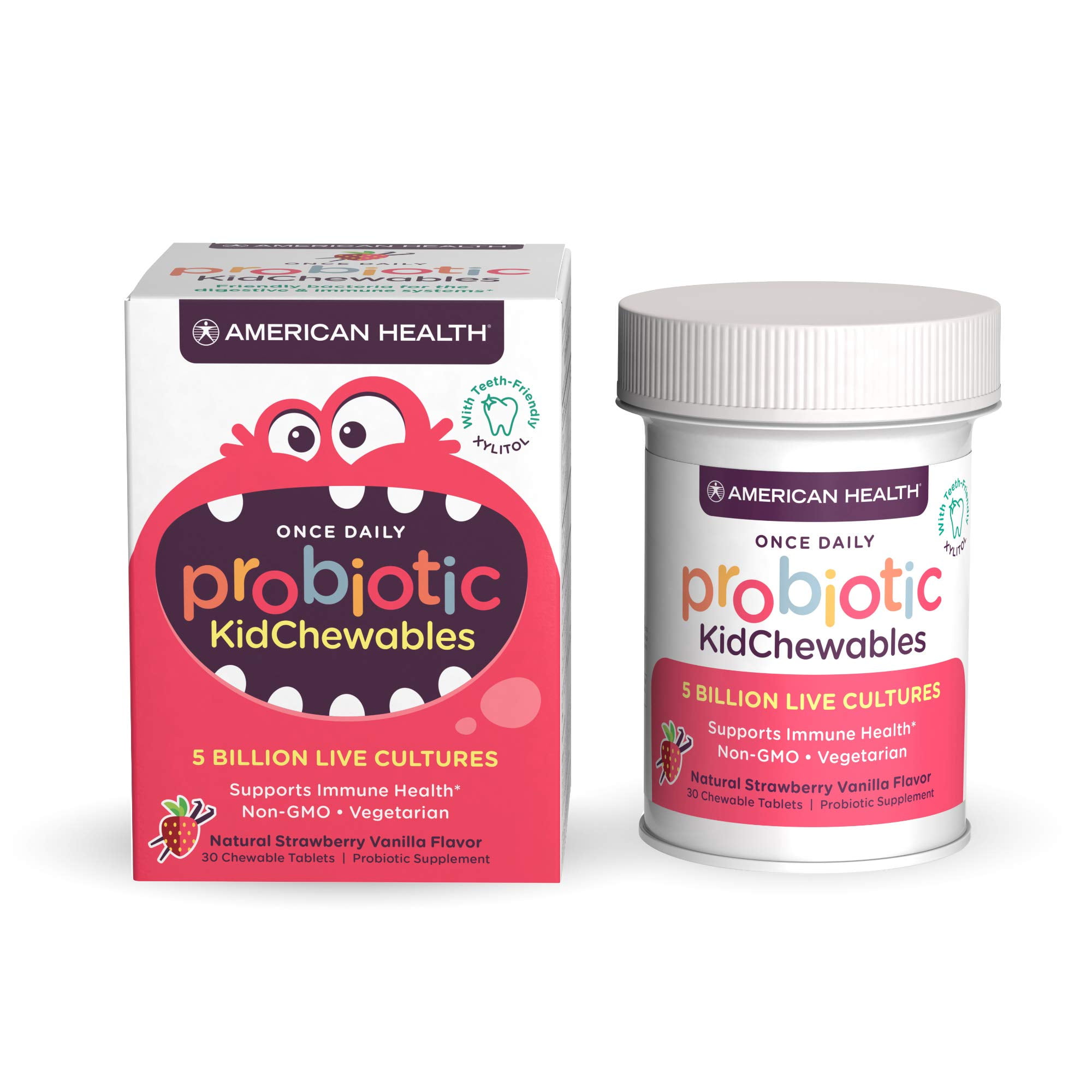 Probiótico masticable para niños American Health 30 comprimidos ...