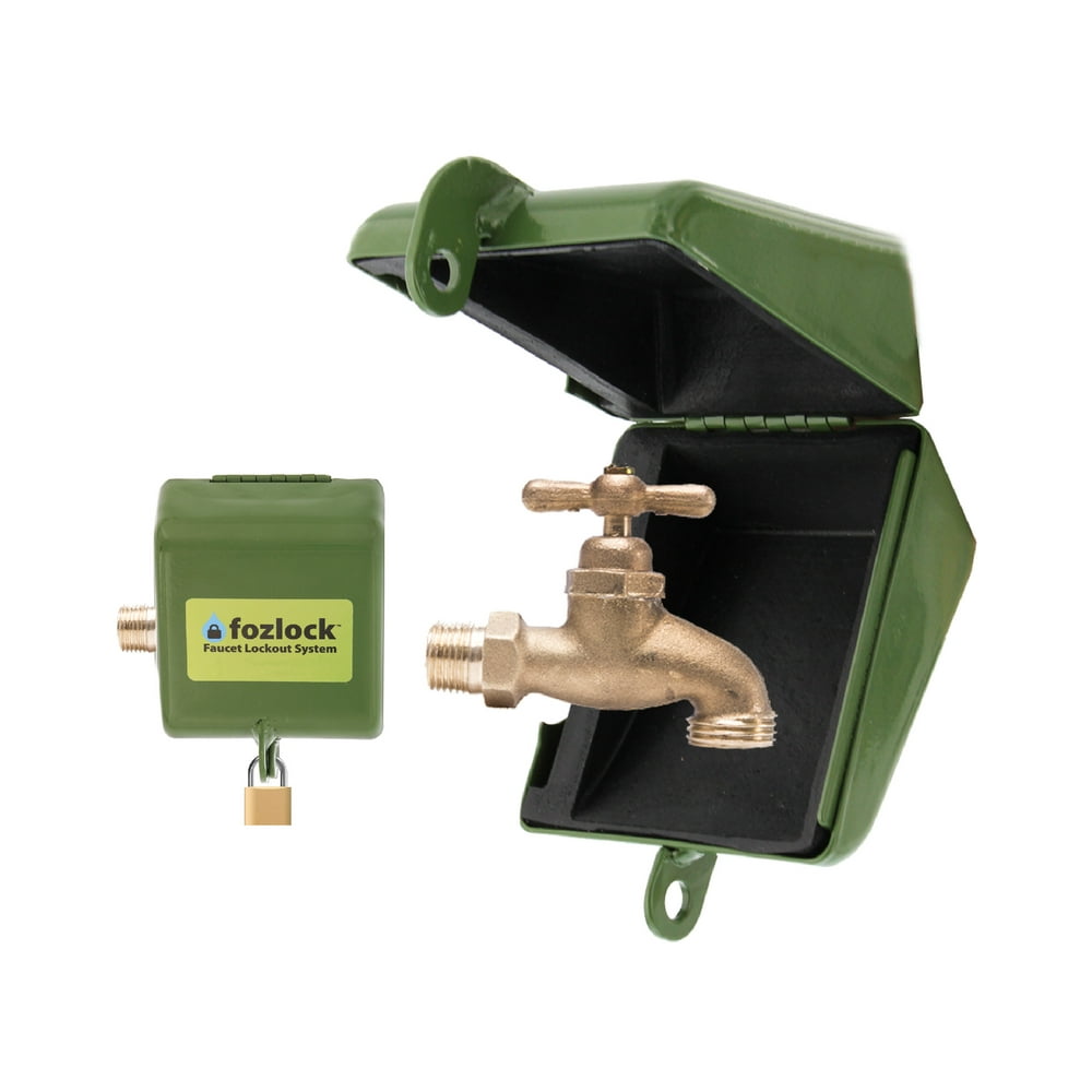 Fozlock Outdoor Faucet Lock System, Green – Insulated Garden Hose Bibb ...