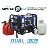 Ford 5,250-Watt Electric Gas Powered Dual Fuel Portable Generator with ...