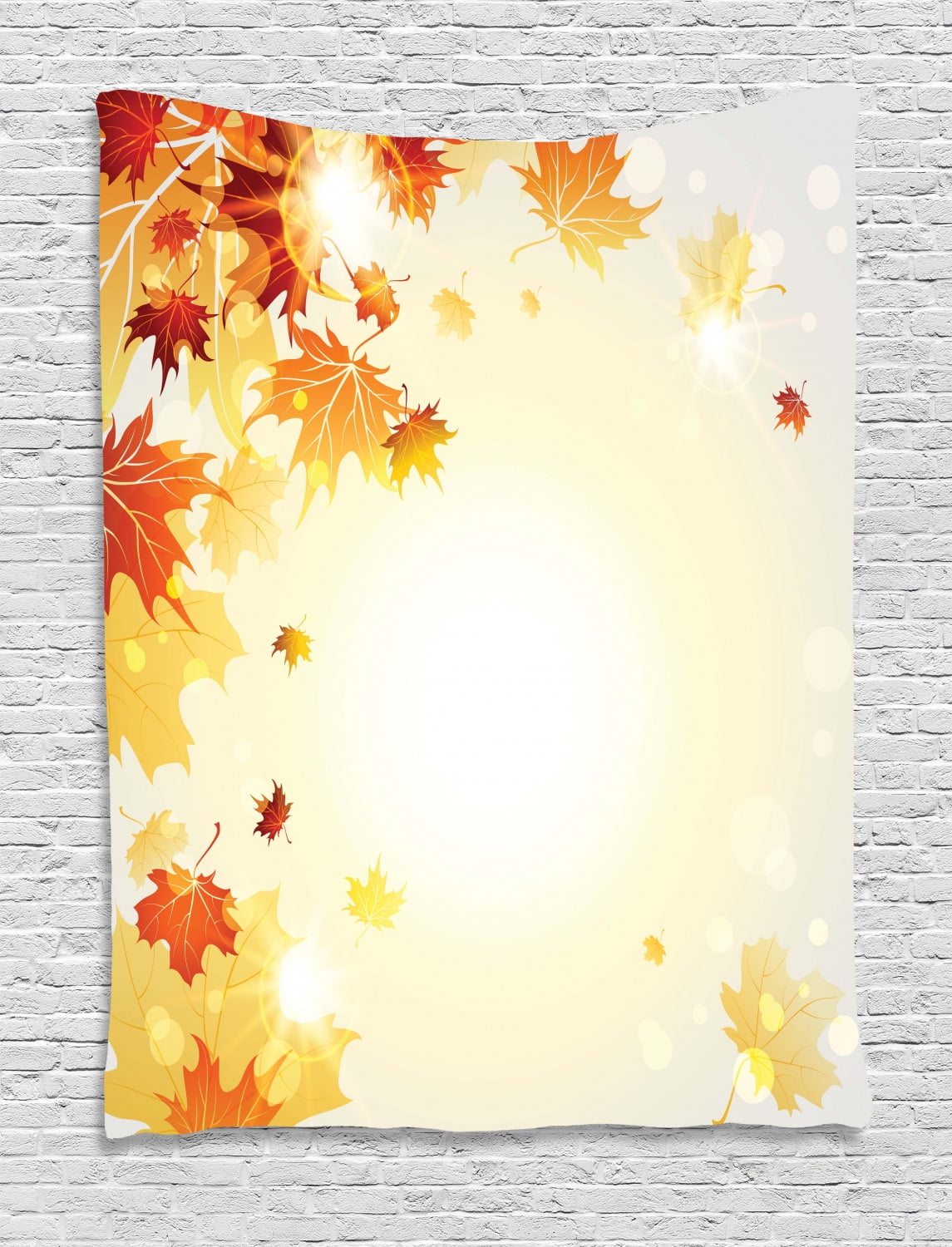 Autumn Tapestry, Fall Season Composition with Flying Dried Maple Tree ...