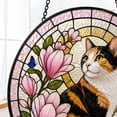 Custom Photo Pet Cat Glass Suncatcher - Personalized Calico Cat Window ...