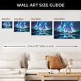 AIOE "Northern Lights Over Mountain Lake" Aurora Borealis Wall Art ...