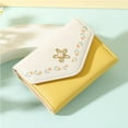 Girls Flower Print Wallet Small Aesthetic Tri-Fold Purse PU Leather ...