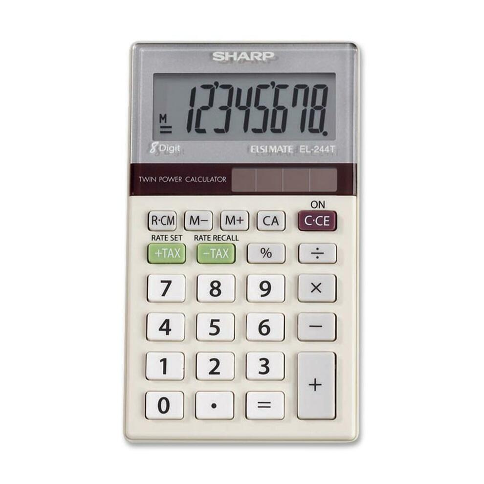 Sharp Calculators EL244TB Dual-Power Pocket Calculator - Walmart.com