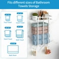 Towel Racks for Bathroom Wall Mount, Towel Holders with Top Shelf and 4 ...
