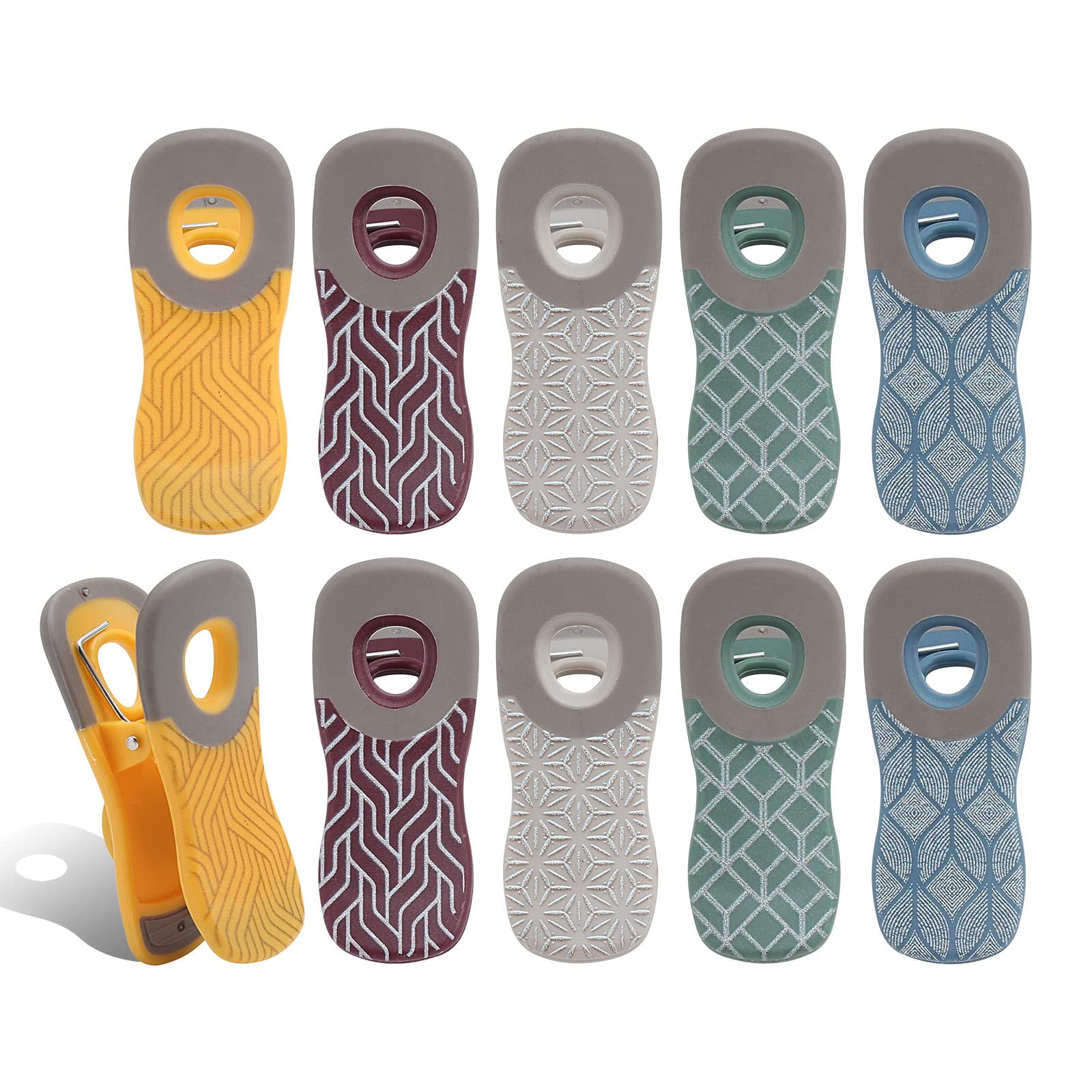 Cook with Color Cute Magnetic Bag Clips, 10 Piece Set of Chip Clips ...