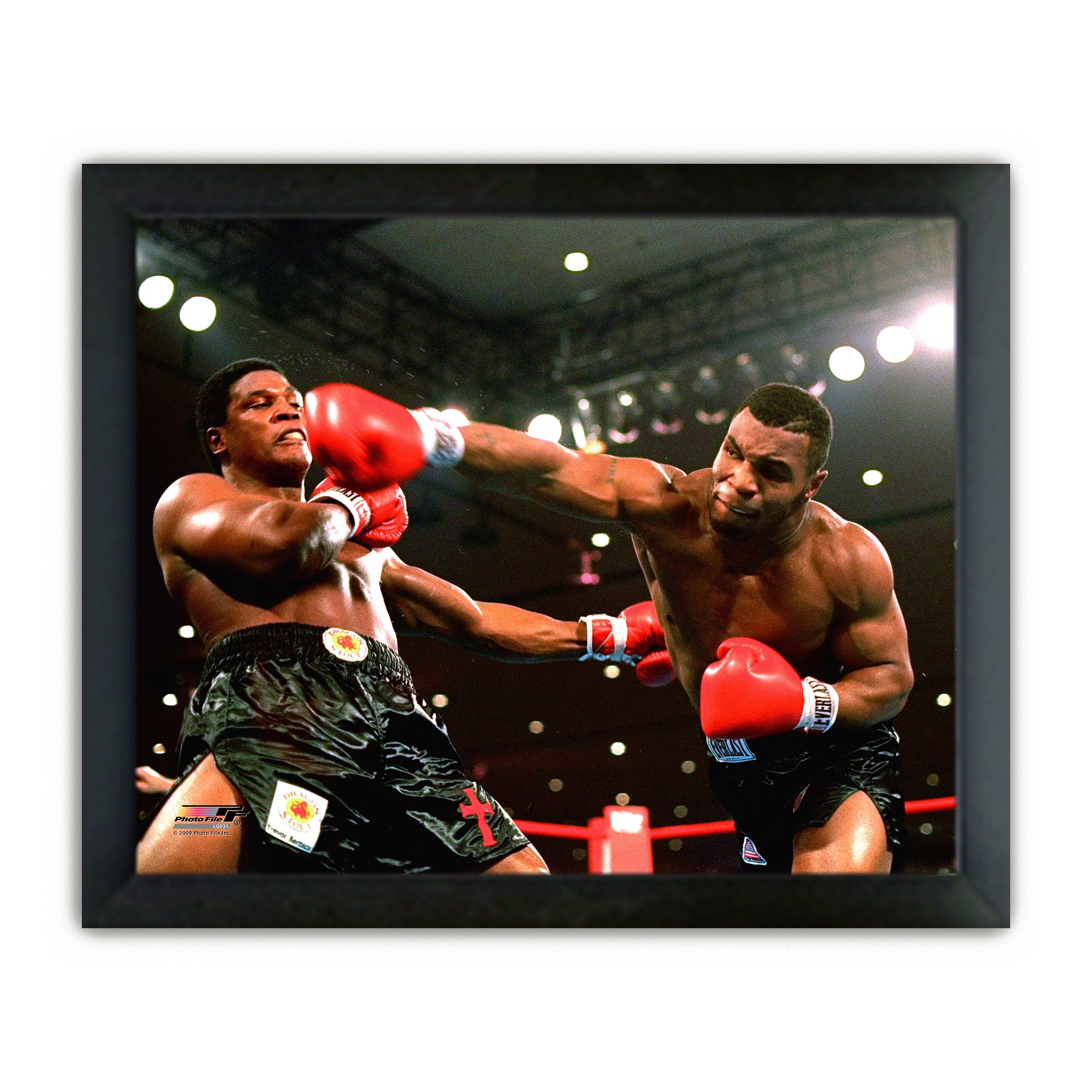 Mike Tyson 1986 Action 18"x22" Framed Photo (Finished Size) - Walmart.com