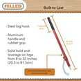 Felled Log Peavey Tool with Hook - 8 to 32in Cap Logger Peavy Hook Log ...